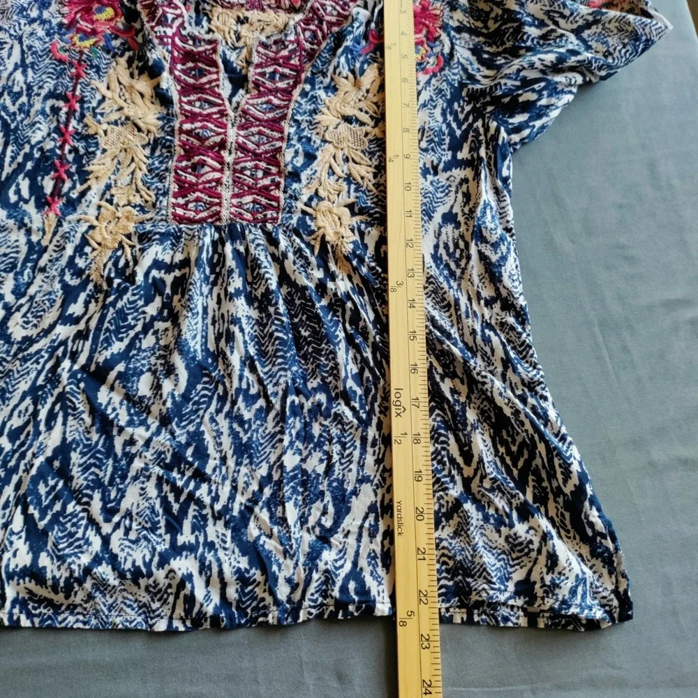Sigrid Olsen | Tops | Sigrid Olsen Embroidered Tunic Top Women S ...